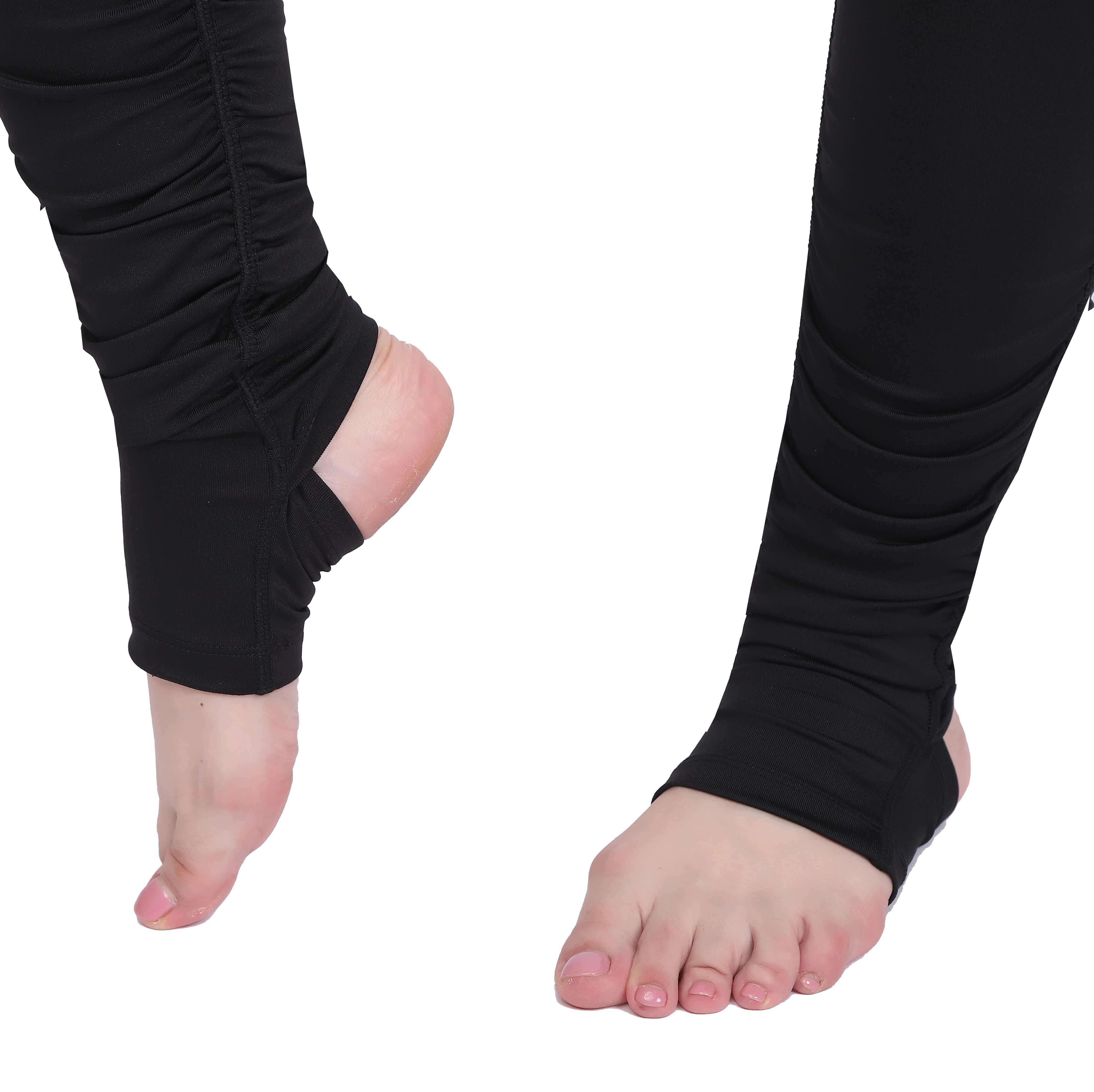 Women's Long Yoga Pants Sports Leggings With Crotch Gusset Running ...